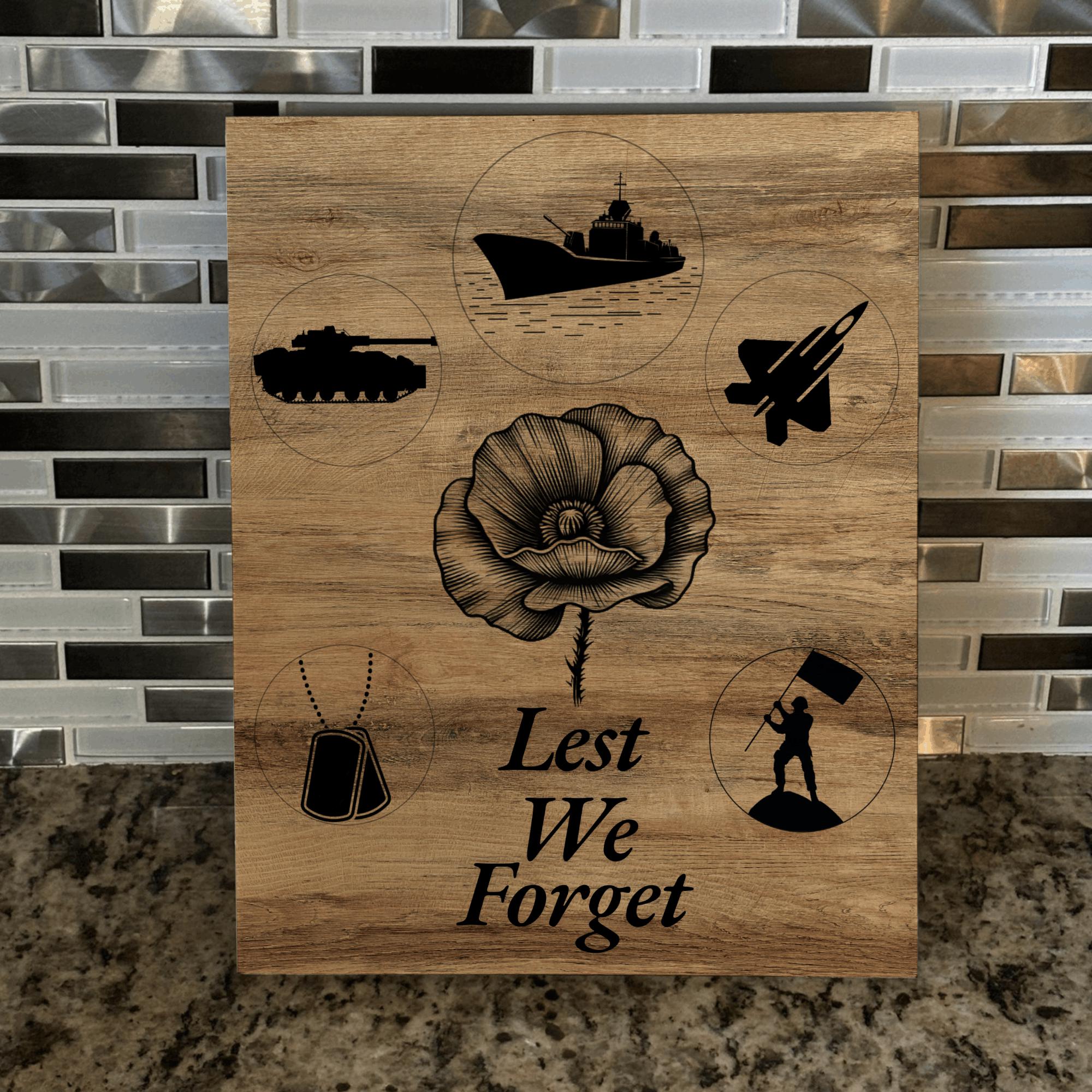 Lest We Forget Wood Burning Stencil, Traceable Pattern, Poppy ...