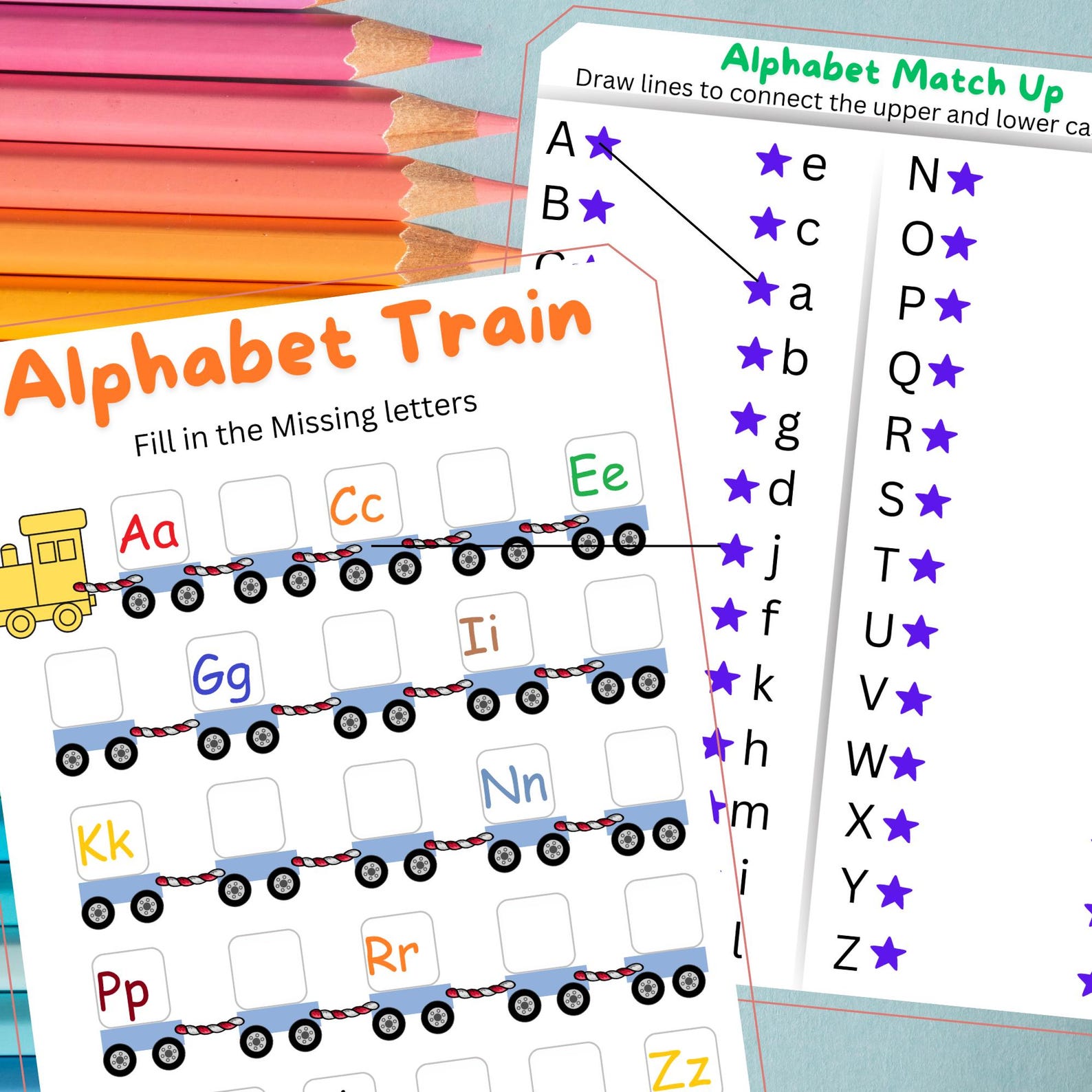 Alphabet Learning Bundle: Flash Cards, Coloring, Tracing (digital ...