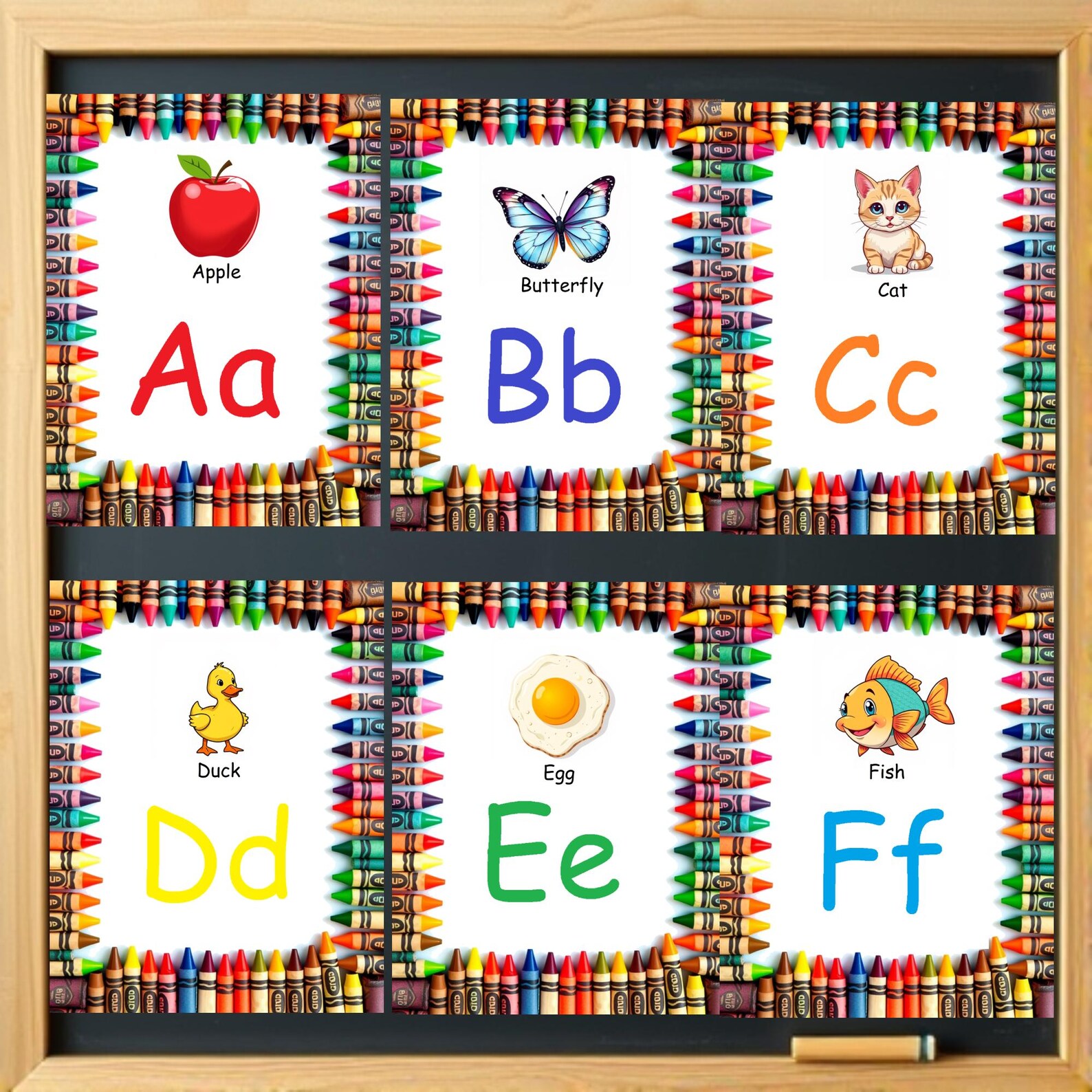 ABC Poster: Colorful Alphabet Letters & Images (digital Download) - Etsy