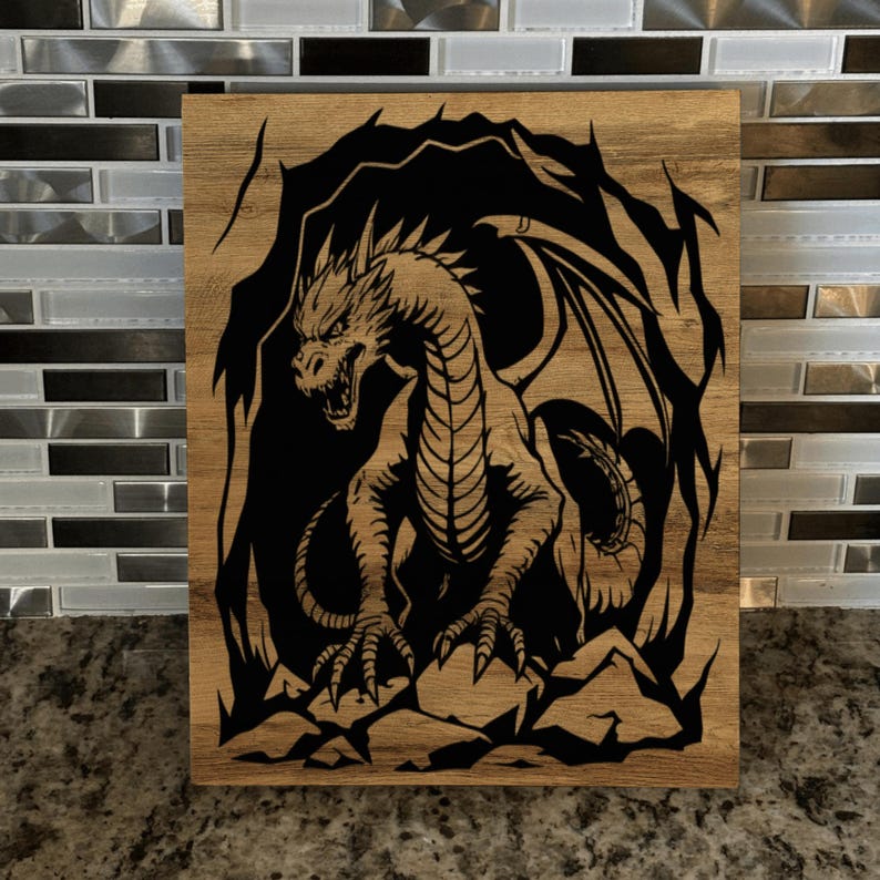 Dragon 50 Pack Wood Burning Pattern, Original, PNG Files, Unique ...