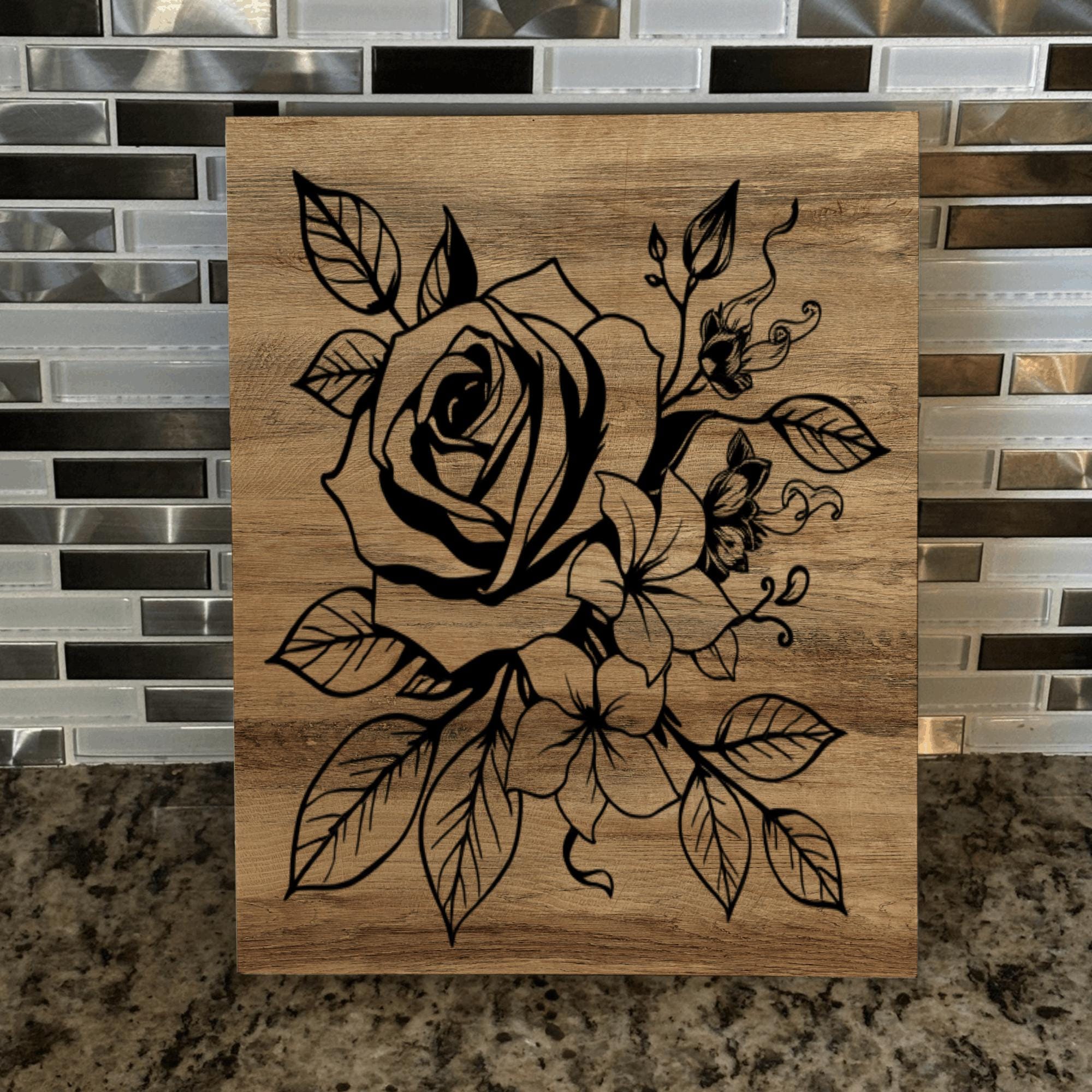 Birth Month Flower Wood Burning Patterns, Homemade Birthdays Gifts ...
