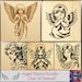 Angels Wood Burning Designs, 50 Pack, Template, PNG, Various Unique ...