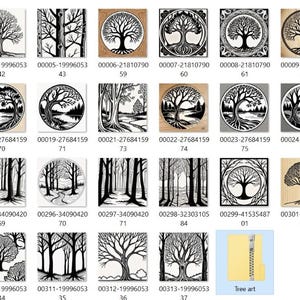Trees Wood Burning Pattern, 50 Pack Stencil, Template, 512x512 PNG ...