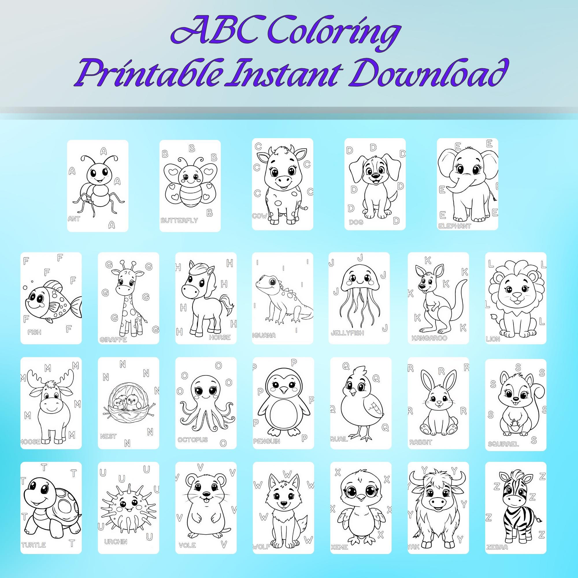 Alphabet Learning Bundle: Flash Cards, Coloring, Tracing (digital ...