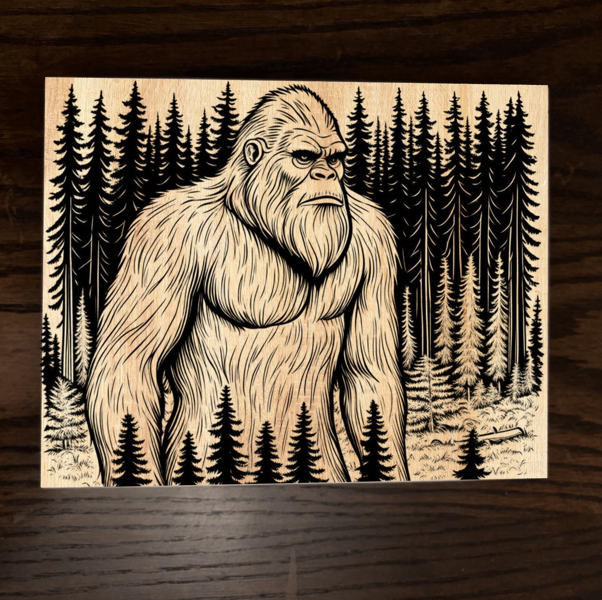 Bigfoot Wood Burning Stencil Bundle of 50, Traceable Pyrography ...