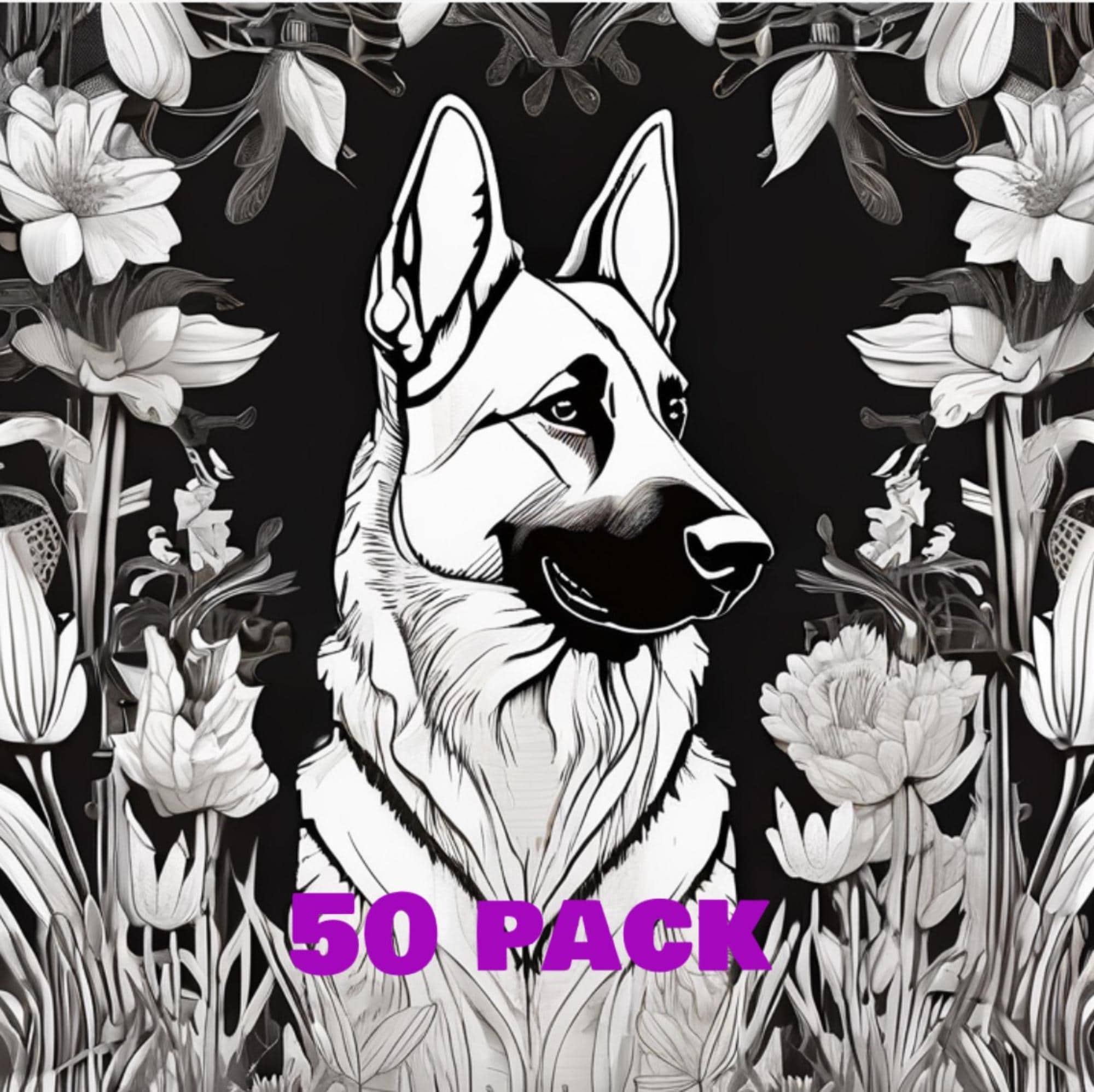 Dog Lovers Wood Burning 50 Pack Pattern, Template, Stencil, 512x512 PNG ...