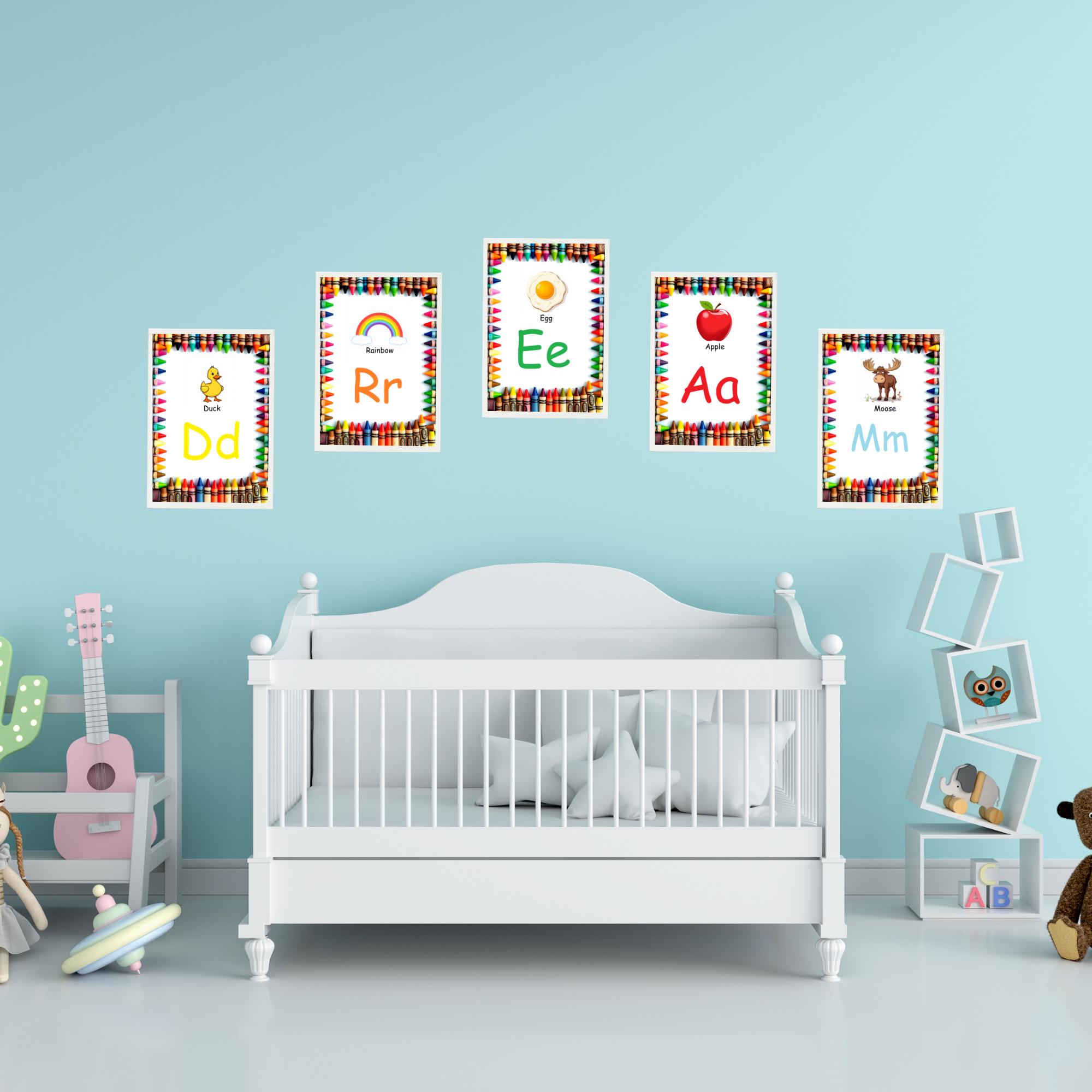 ABC Poster: Colorful Alphabet Letters & Images (digital Download) - Etsy