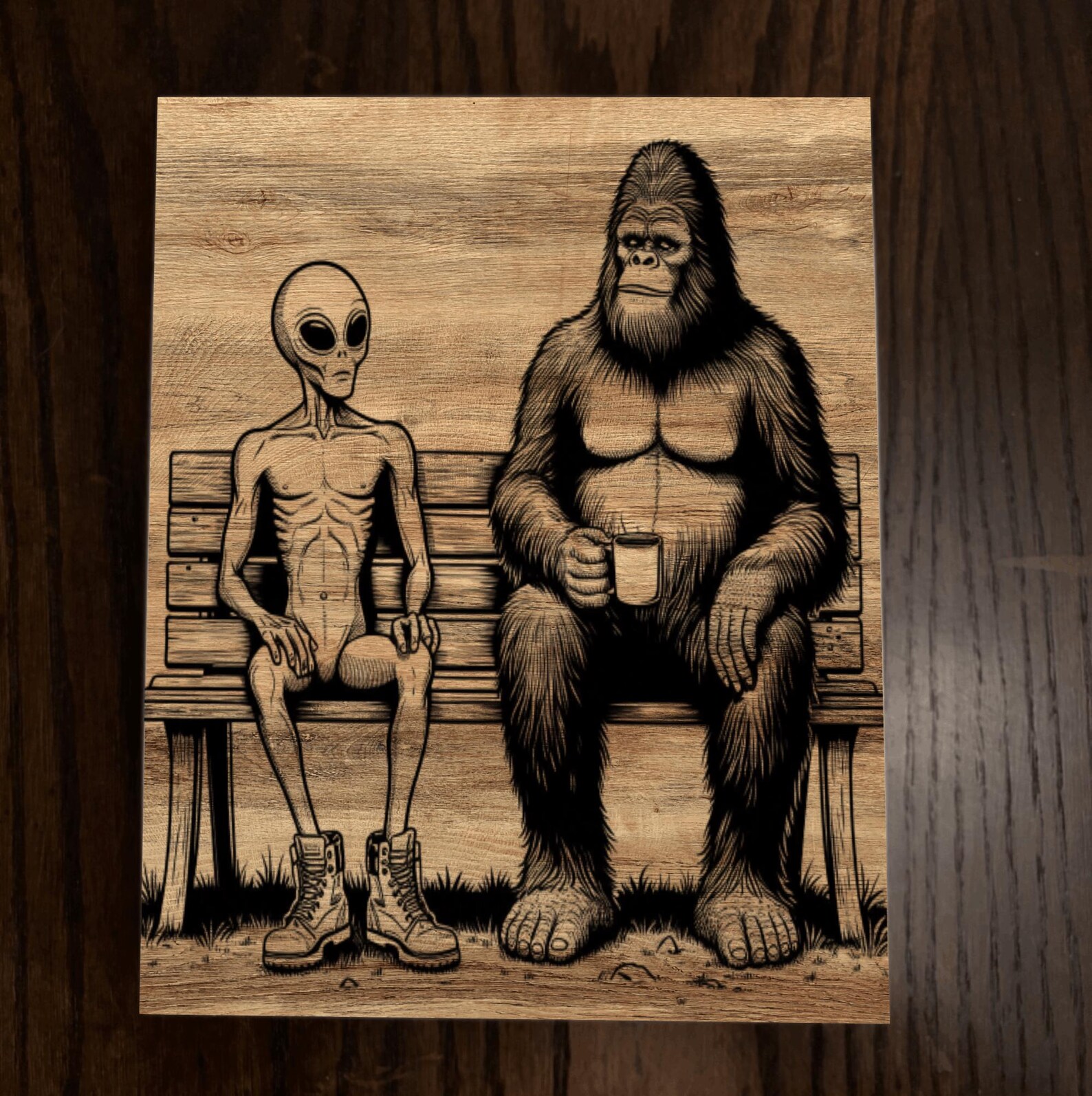 Bigfoot Wood Burning Stencil Bundle of 50, Traceable Pyrography ...