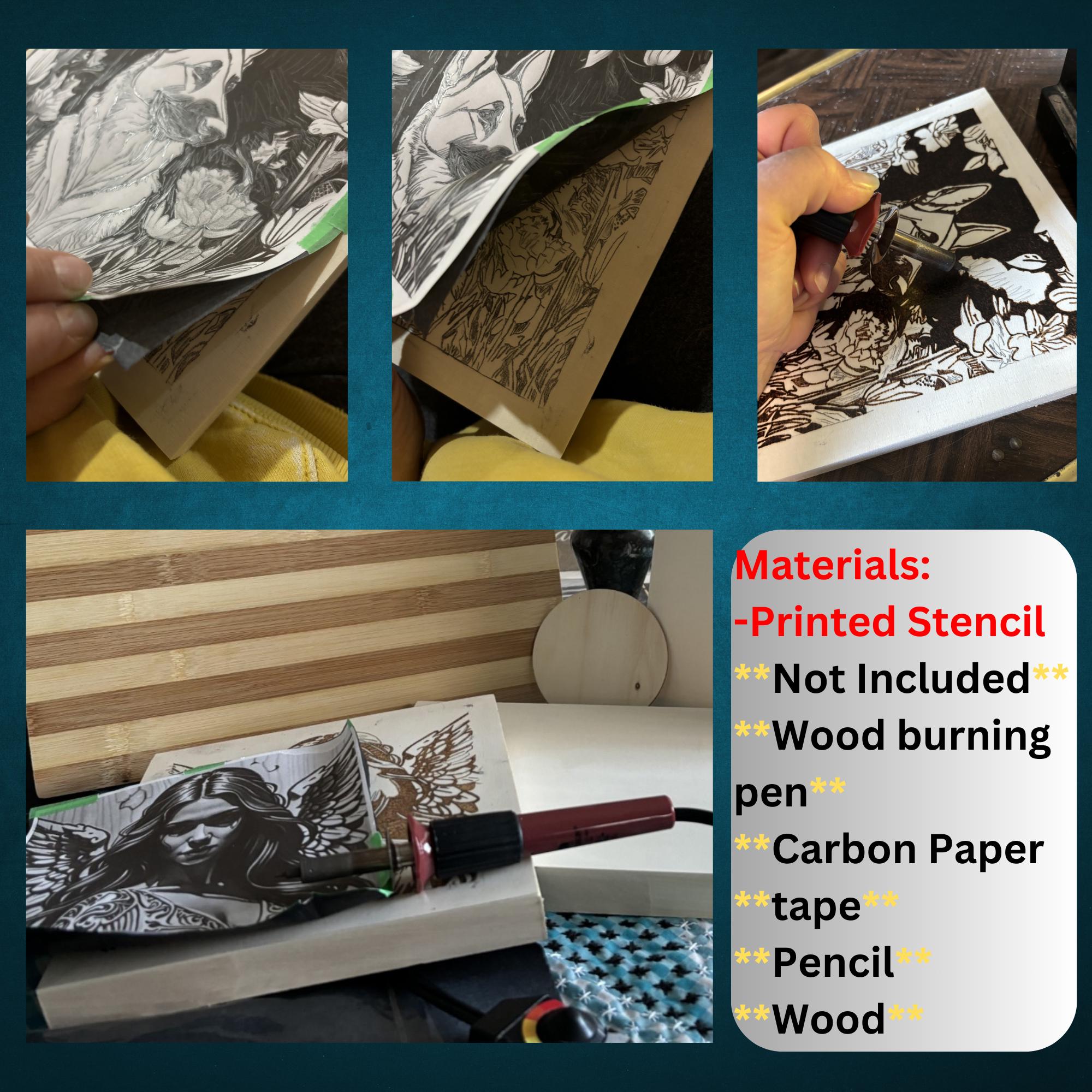 Dog Lovers Wood Burning 50 Pack Pattern, Template, Stencil, 512x512 PNG ...