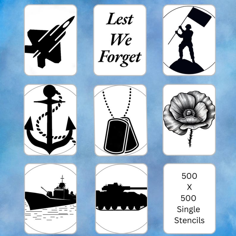 Lest We Forget Wood Burning Stencil, Traceable Pattern, Poppy ...