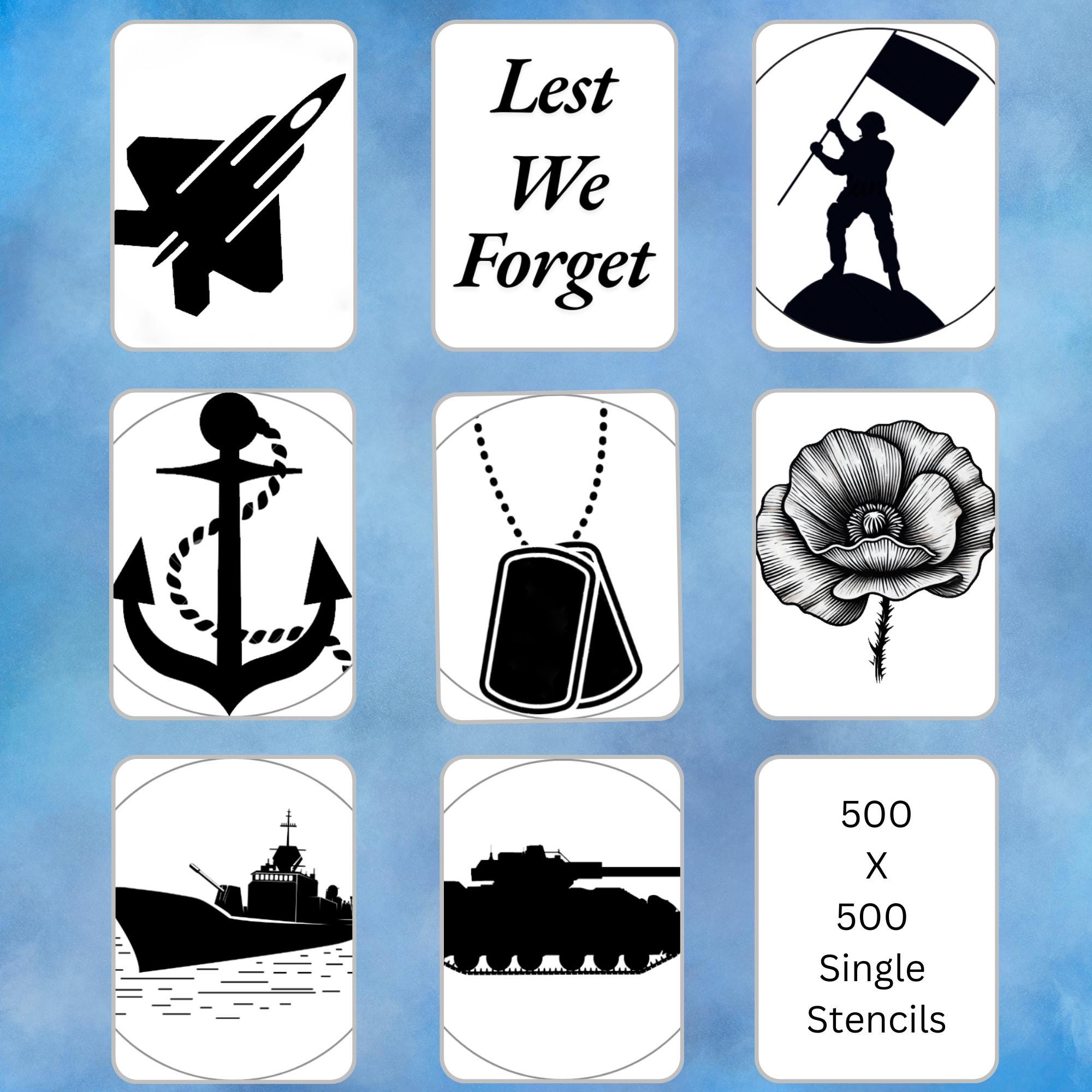 Lest We Forget Wood Burning Stencil, Traceable Pattern, Poppy ...