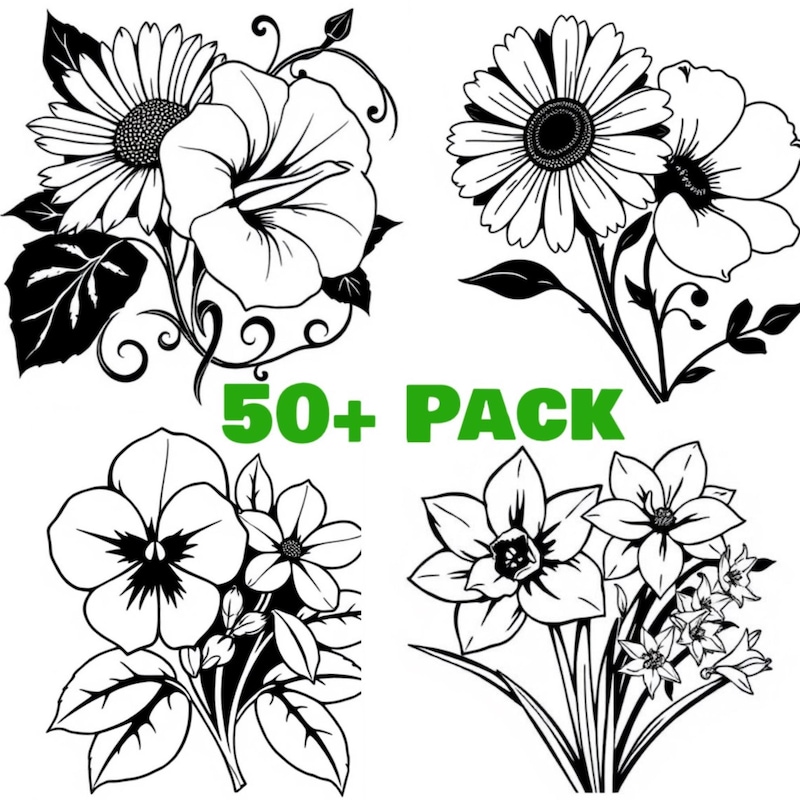 Wood Flowers Pattern - Etsy UK