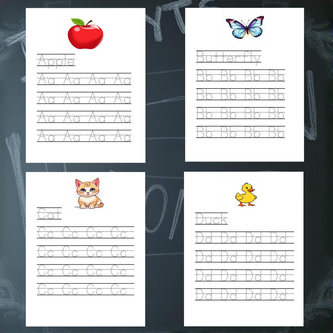 Alphabet Tracing Worksheet, Pre K, Kindergarten, Trace the Letters ...