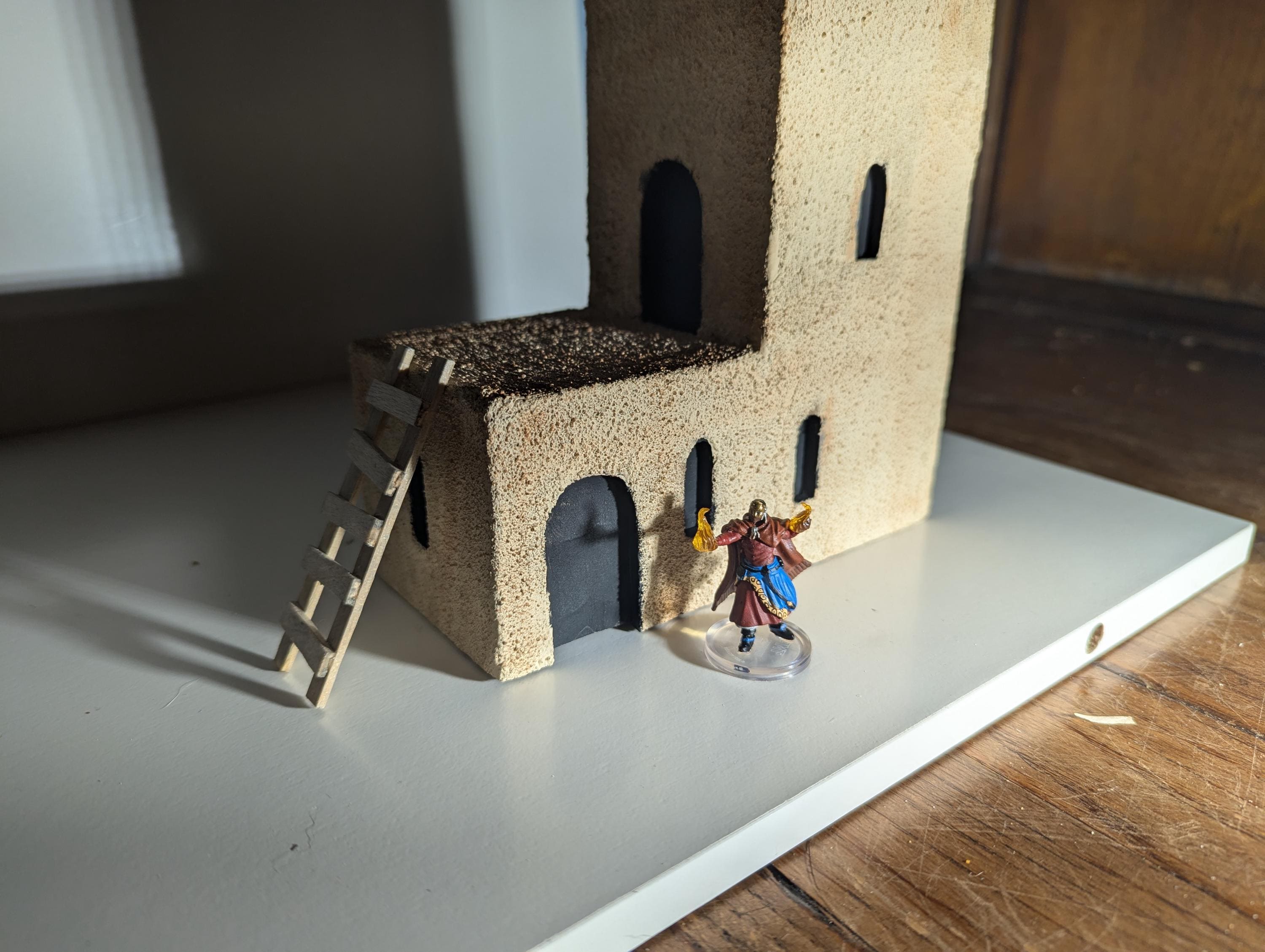 Miniature Sandstone Building With Ladder for Tabletop Games. - Etsy