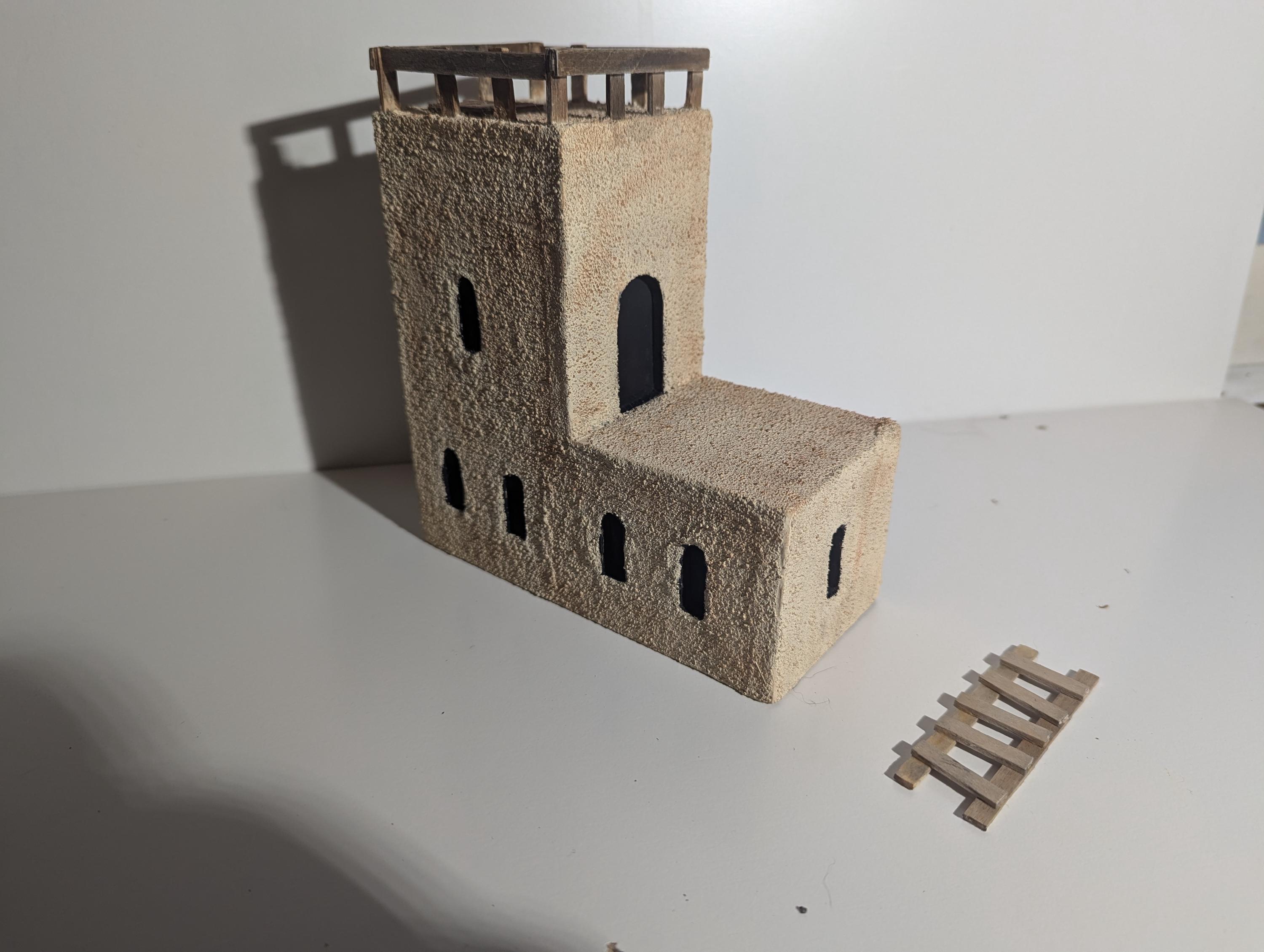 Miniature Sandstone Building With Ladder for Tabletop Games. - Etsy