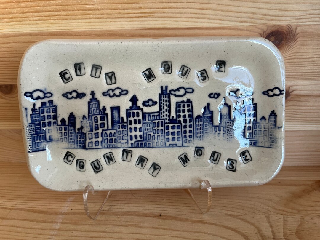 Handmade Ceramic Trinket Tray City Mouse, Country Mouse Motif - Etsy