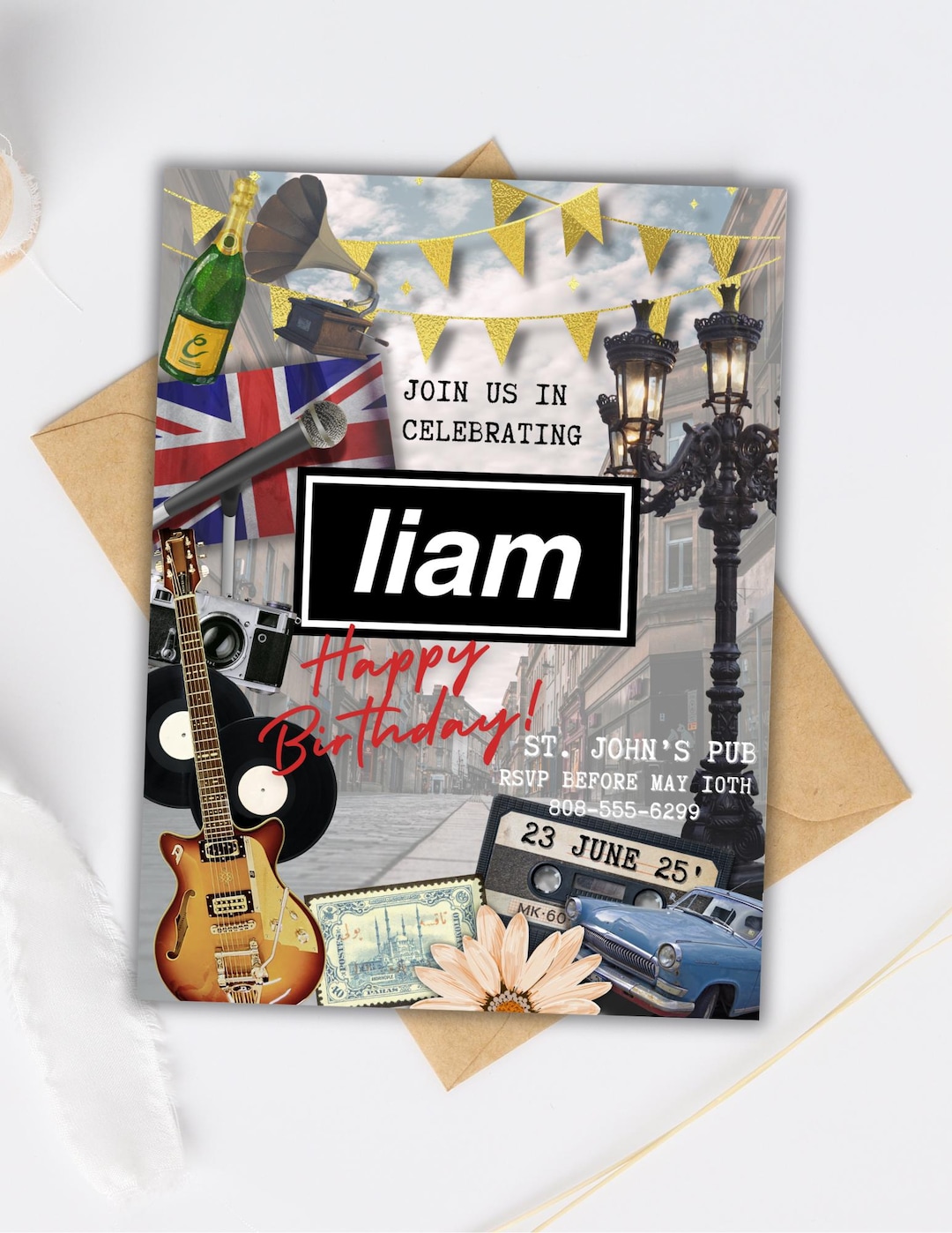 Oasis Themed Party Invitation - Etsy UK