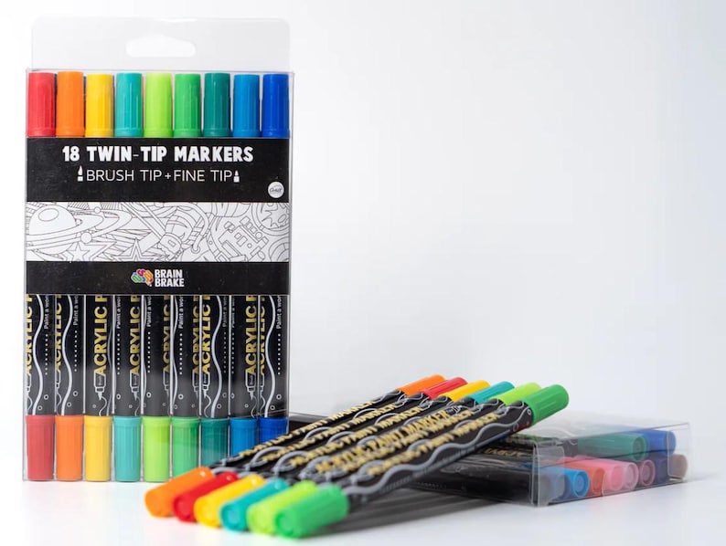 18 Count Twin-tip Markers - Etsy