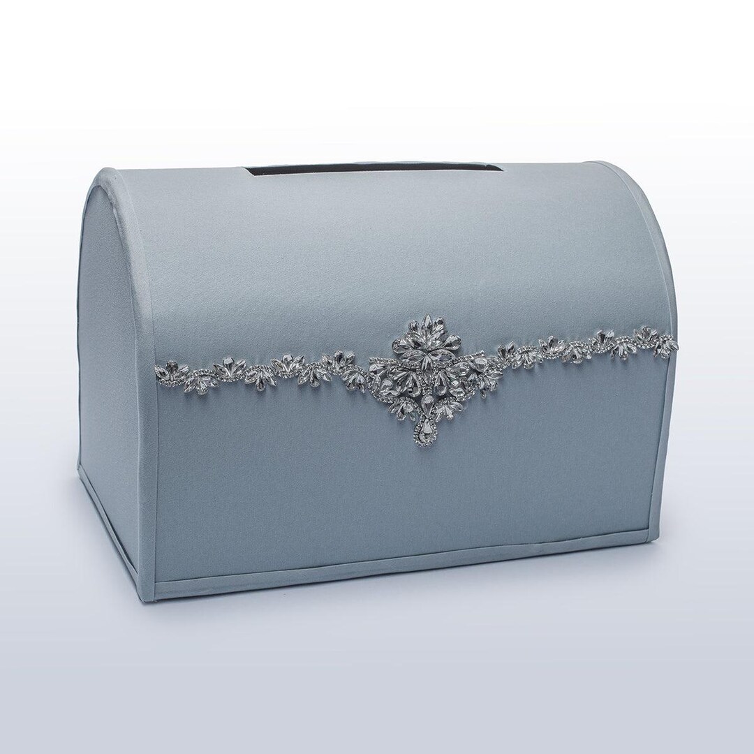 Wedding Box Dusty Blue Infinity Wedding, Card Box Dusty Blue Wedding ...