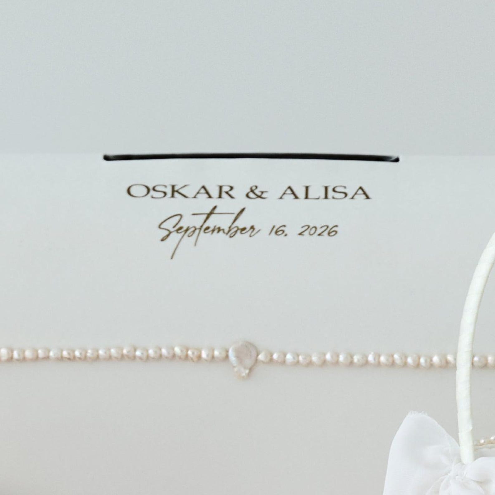 Wedding Card Box Pearl Wedding, Wedding Box White Wedding, Personalized ...