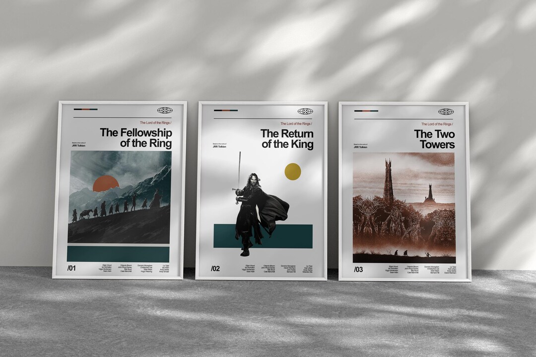 LOTR Digital Posters, Minimalist Movie Posters, the Lord of the Rings ...
