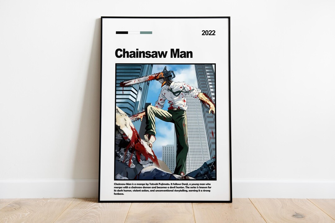 Chainsaw Man Poster, Chainsaw Poster, Chainsaw Print, Movie Poster ...