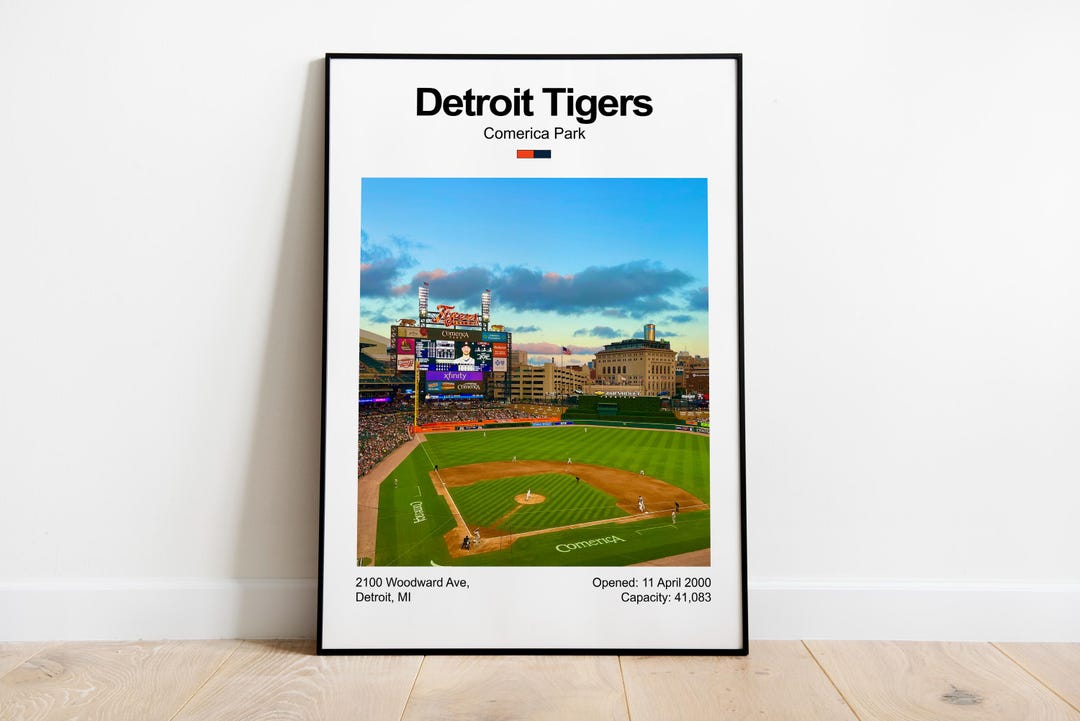Detroit Tigers Poster, Comerica Park Poster, Sports Bedroom Posters ...