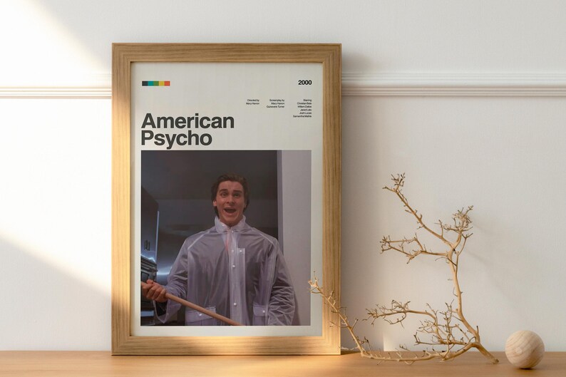 American Psycho Movie Poster: Minimalist Mid-century Art - Etsy