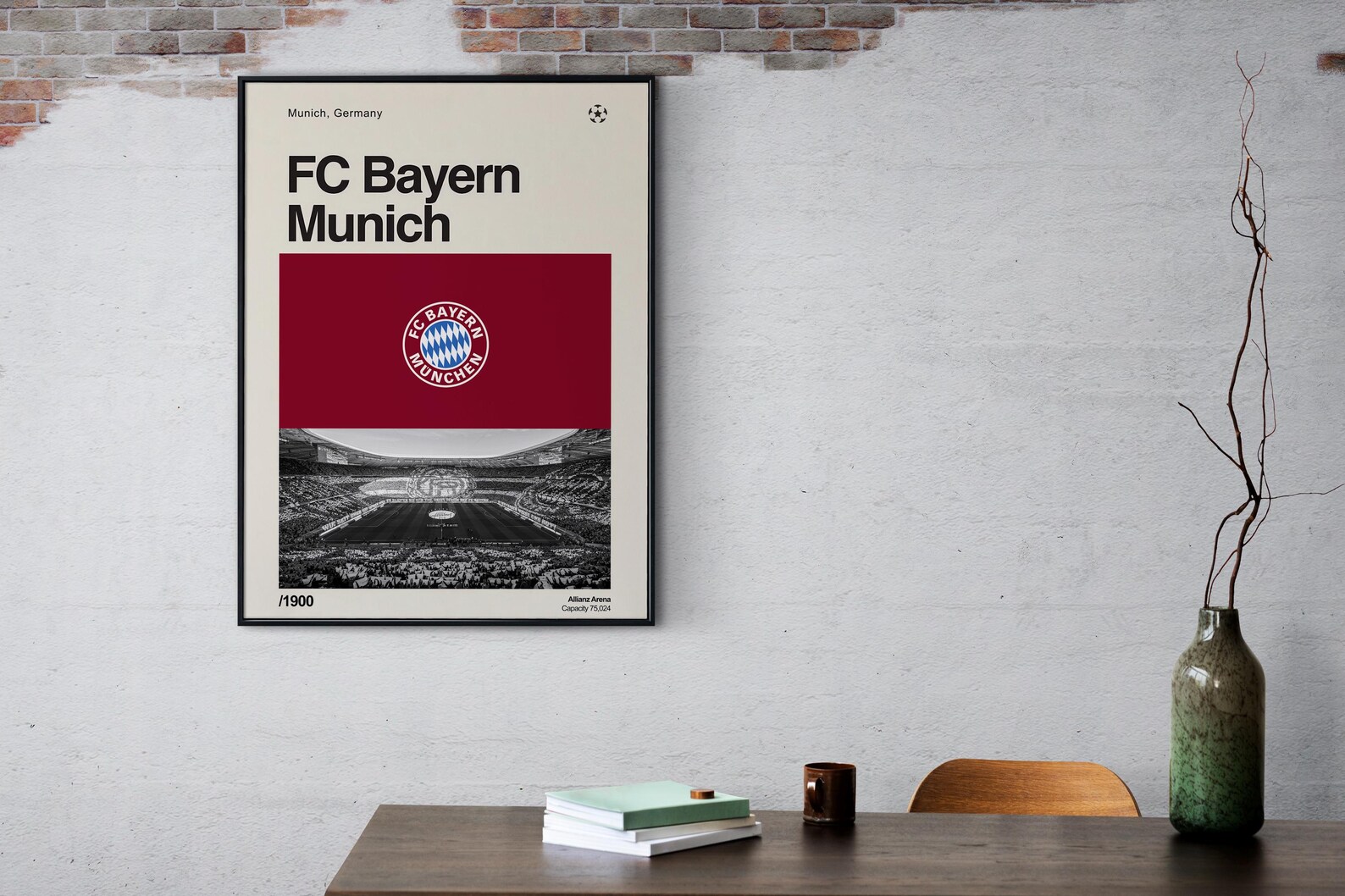Allianz Arena Stadium Poster: Bayern Munich Soccer Wall Art - Etsy