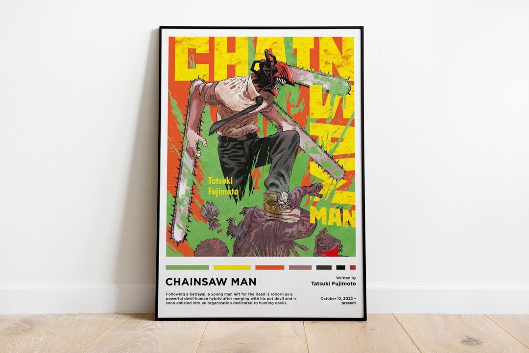Chainsaw Man Poster, Kettensäge Poster, Chainsaw Print, Film Poster ...