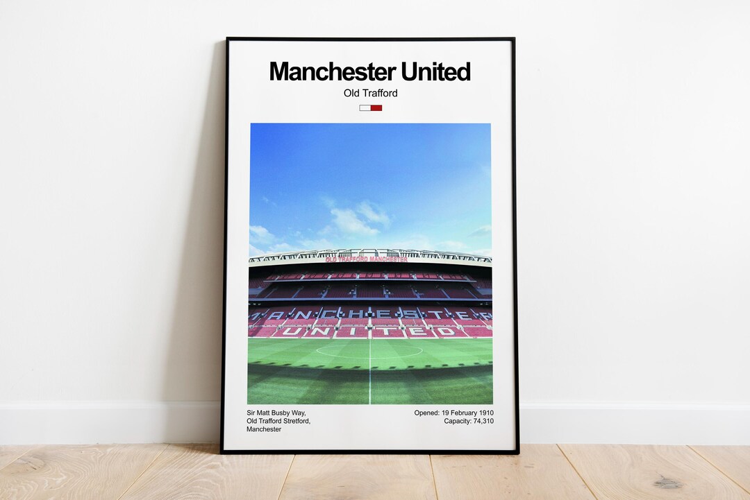 Old Trafford Stadium Poster, Old Trafford Stadium Print, Old Trafford ...