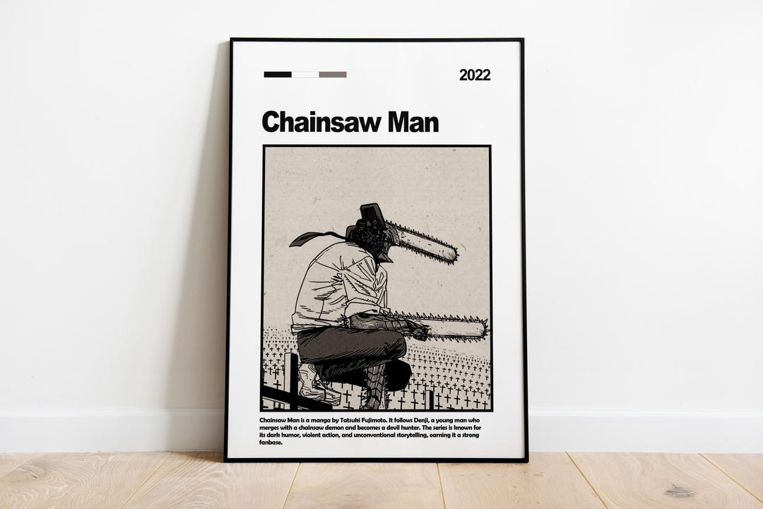 Chainsaw Man Poster, Chainsaw Poster, Chainsaw Print, Movie Poster ...