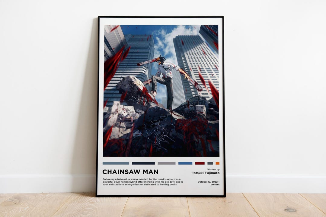 Chainsaw Man Poster, Chainsaw Poster, Chainsaw Print, Movie Poster ...