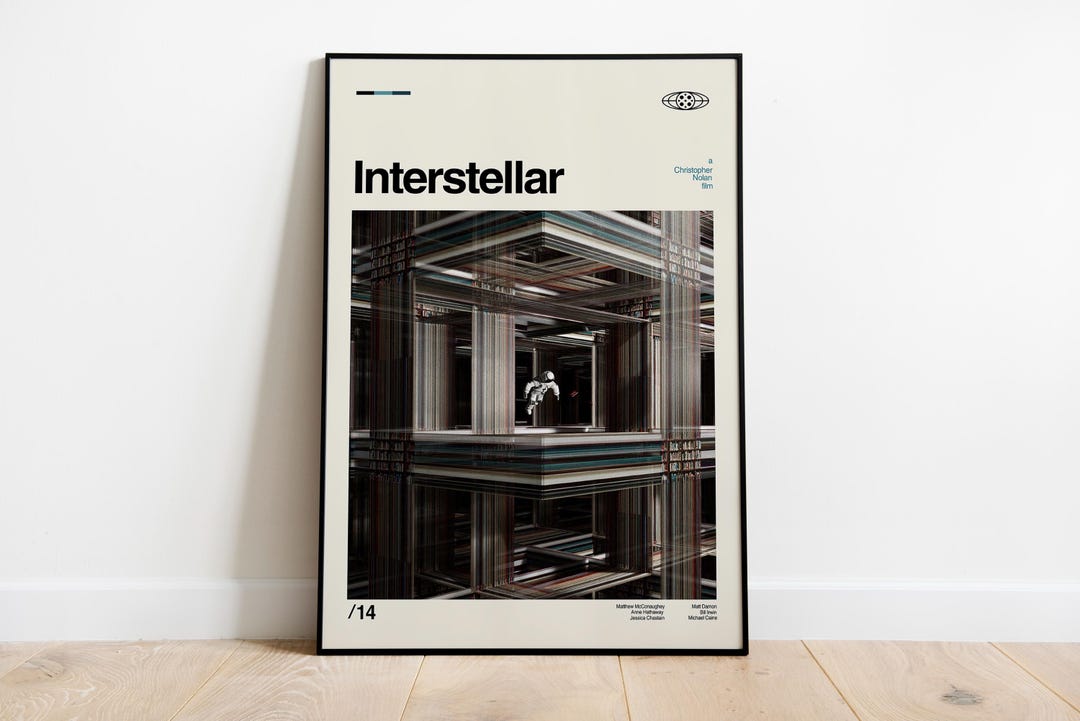 Interstellar Digital Movie Poster, Interstellar Poster, Midcentury Art, Minimalist Art, Retro ...