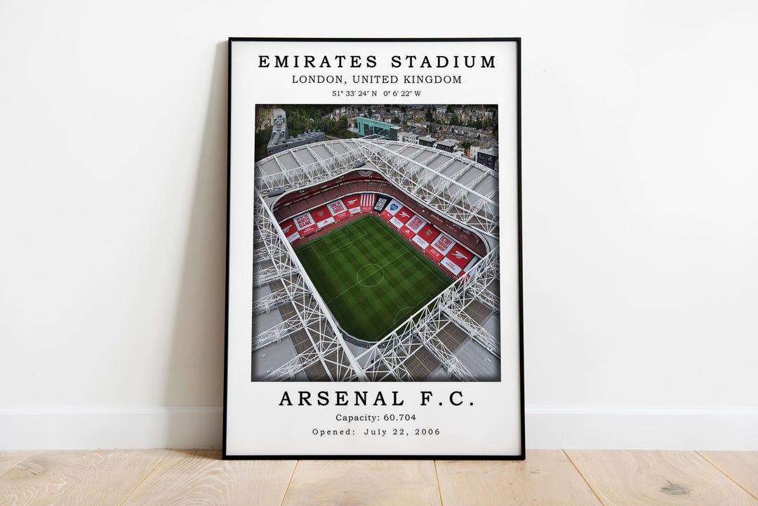Emirates Stadium Poster: Arsenal Football Club Wall Art - Etsy