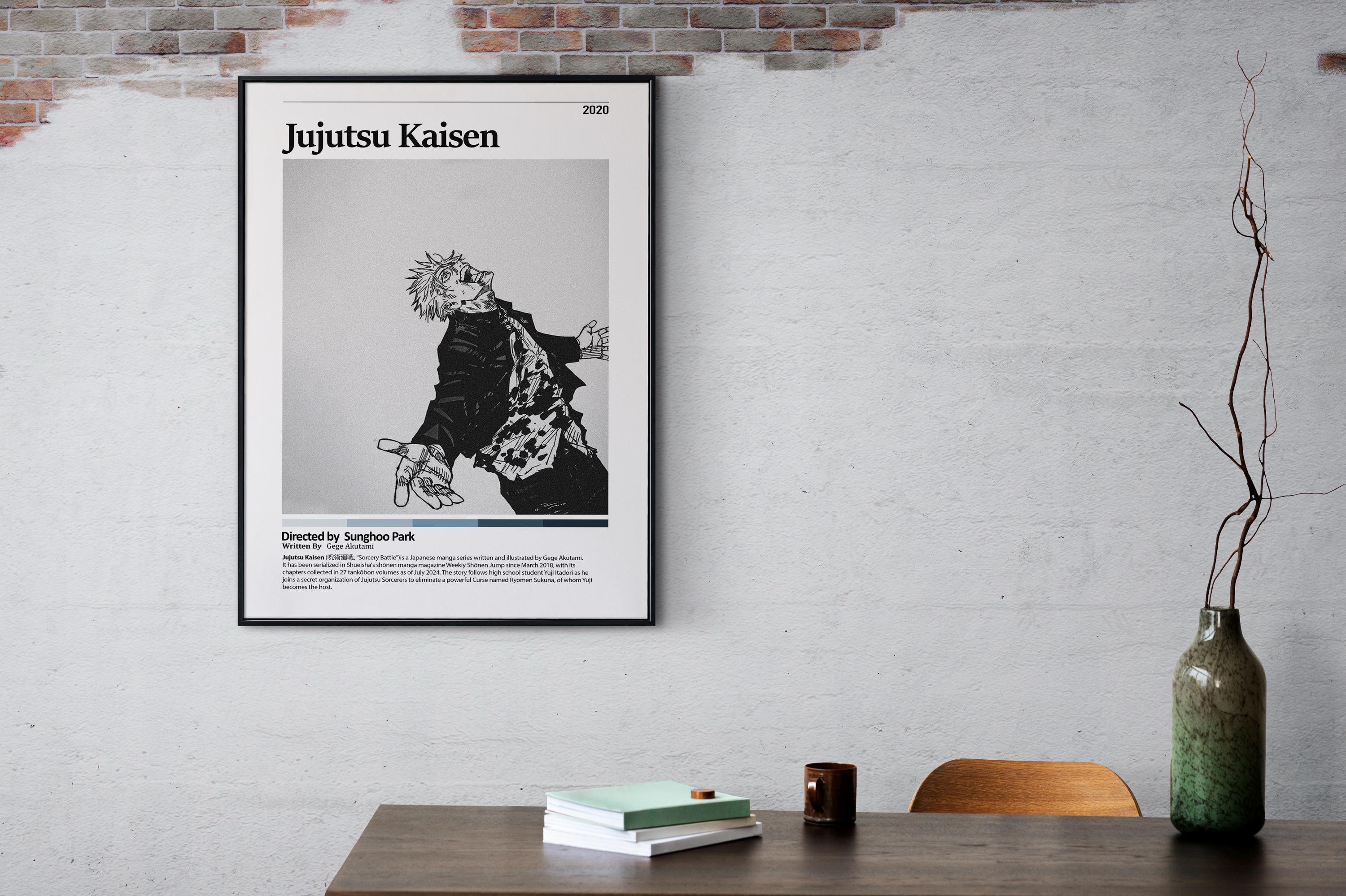 Jujutsu Kaisen Anime Poster: Minimalist Manga Art Print - Etsy