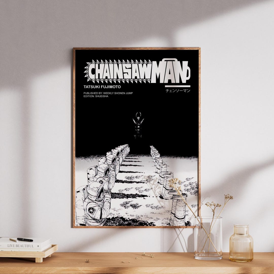 Chainsaw Man Poster, Chainsaw Poster, Chainsaw Print, Movie Poster ...