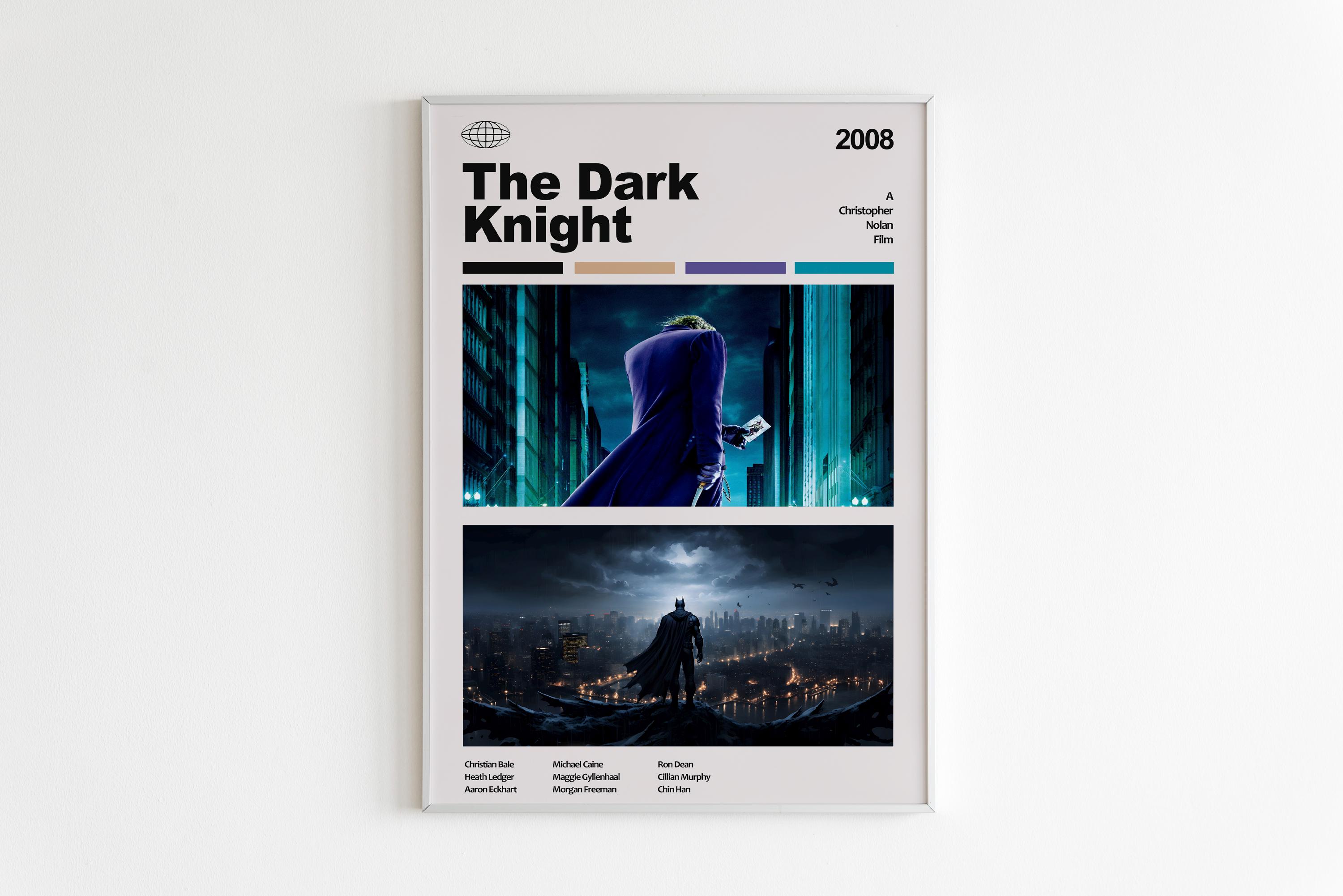 The Dark Knight Poster, the Dark Knight Print, Retro Poster, Minimalist ...