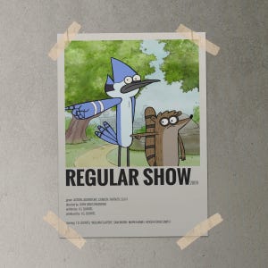 Regular Show, Regular Show Poster, Minimalist Poster, Vintage Retro ...