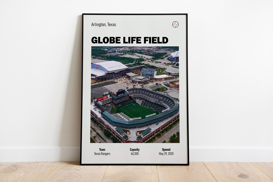 Texas Rangers Poster, Globe Life Field Poster, Sports Bedroom Posters ...