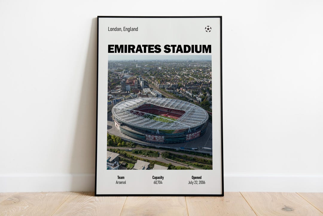 Arsenal Poster, Emirates Stadium Football Poster, Sports Bedroom Poster ...