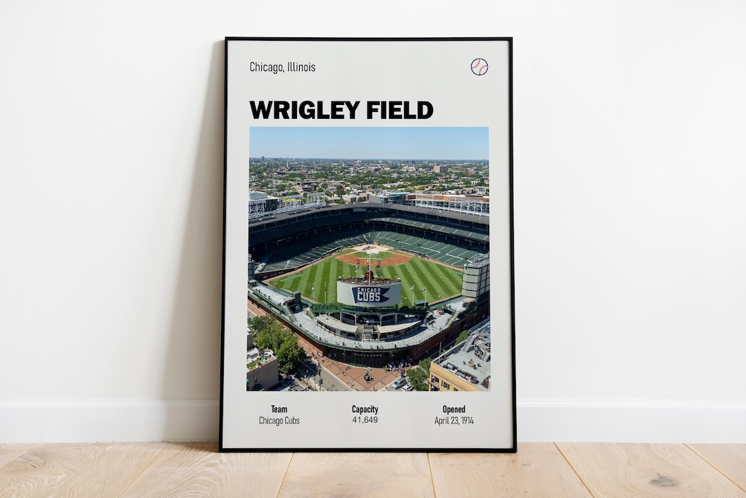 Chicago Cubs Poster, Wrigley Field Poster, Sports Bedroom Posters ...