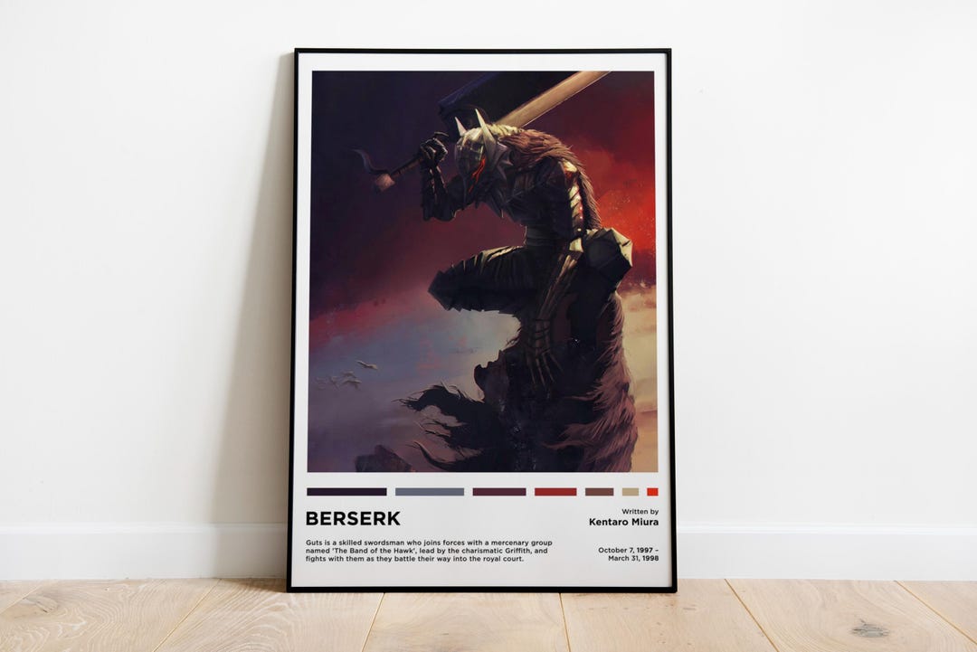 Berserk Anime Poster, Berserk Poster, Berserk Print, Movie Poster ...