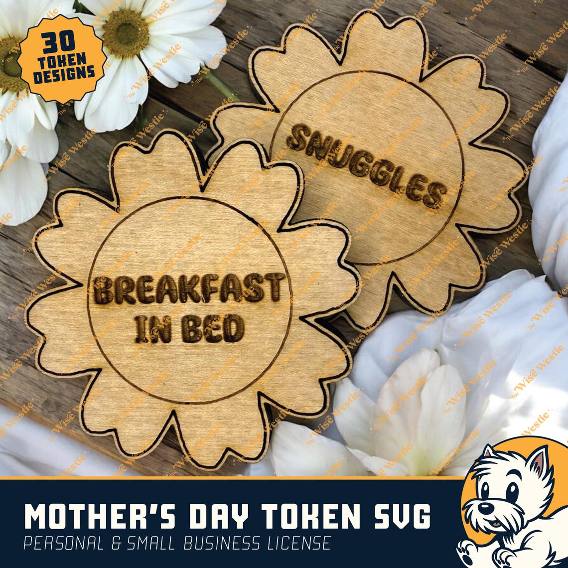 30 Mother's Day Token SVG, for Laser Cutting, Glowforge, Mother's Day ...