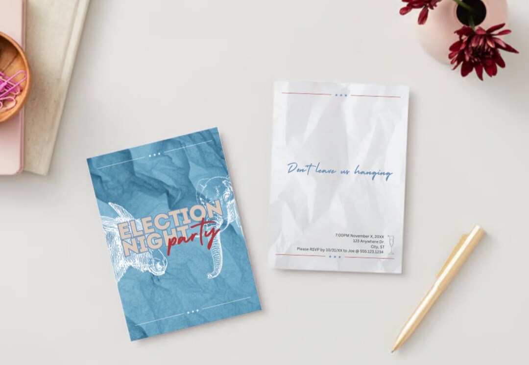 EDITABLE Election Night Party Invitation - Etsy