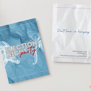 Editable Election Watch Party Invitation Template 5x7 Instant Download ...