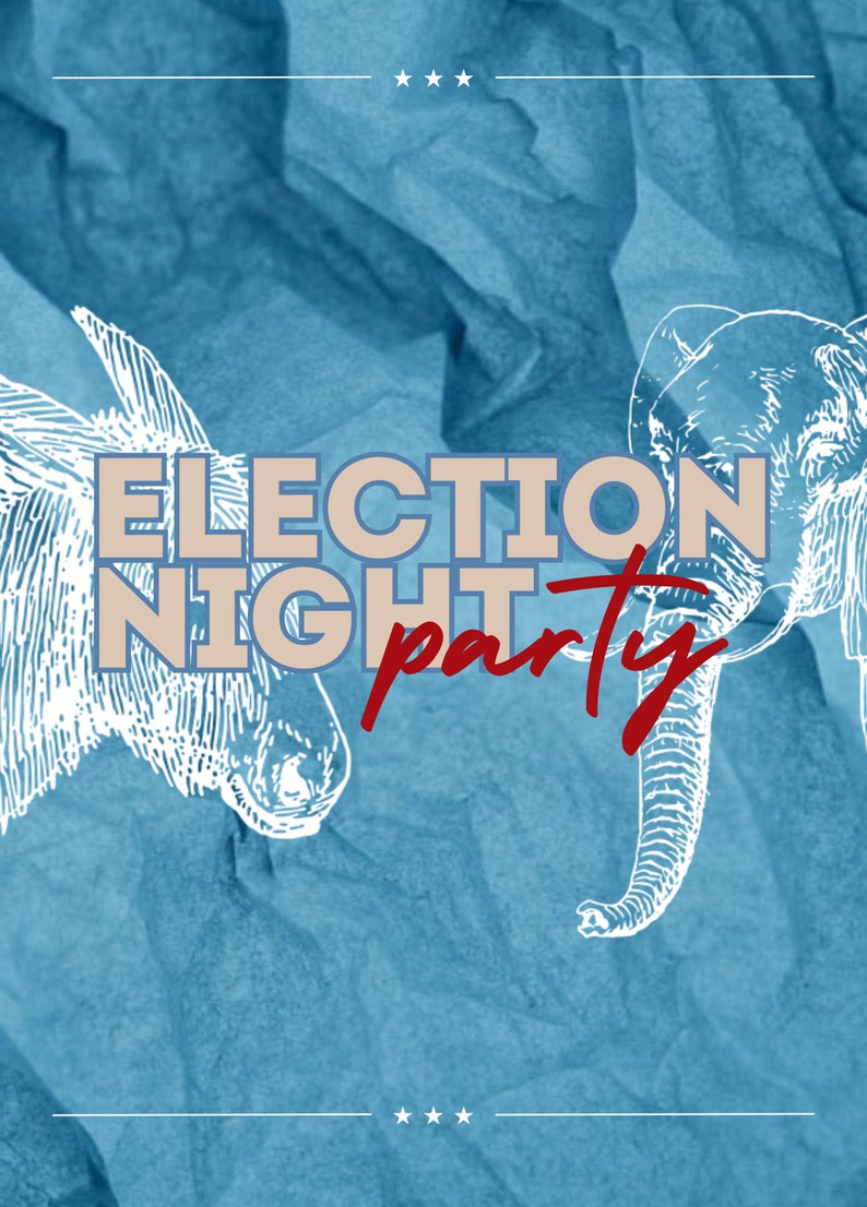 Editable Election Watch Party Invitation Template 5x7 Instant Download ...