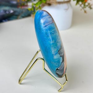 Stone Painted Mermaid Sitting on the Sea Watching the Sunset Paint Art ...