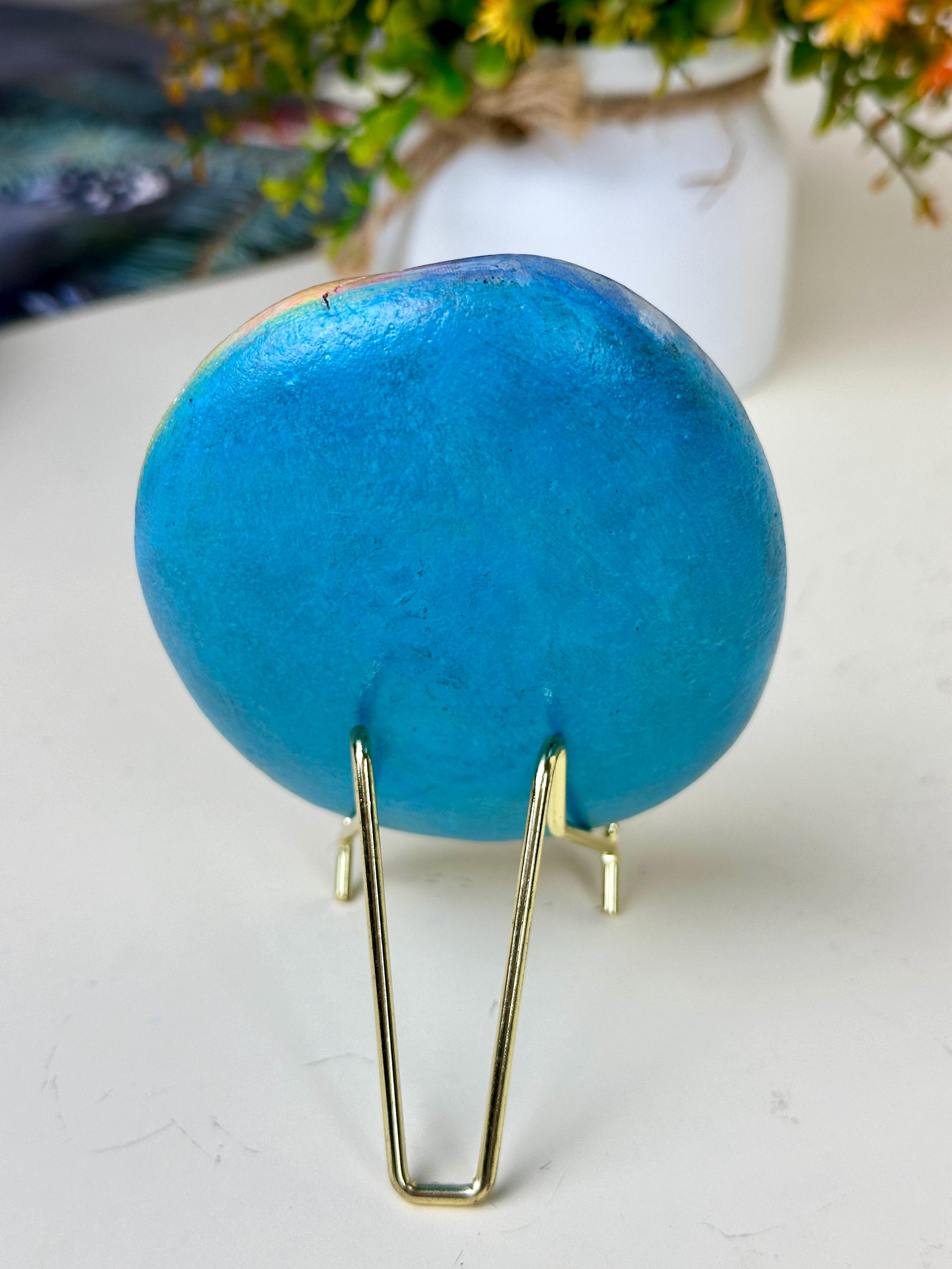 Stone Painted Mermaid Sitting on the Sea Watching the Sunset Paint Art ...