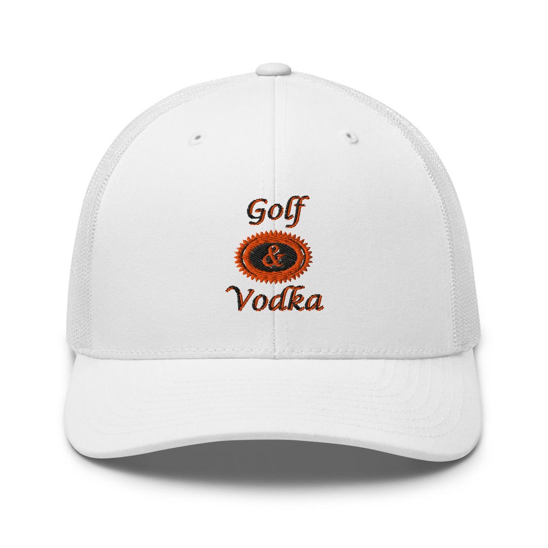 Golf and Vodka Snapback Golf Hat Design Unique Golf Hat, Embroidered ...